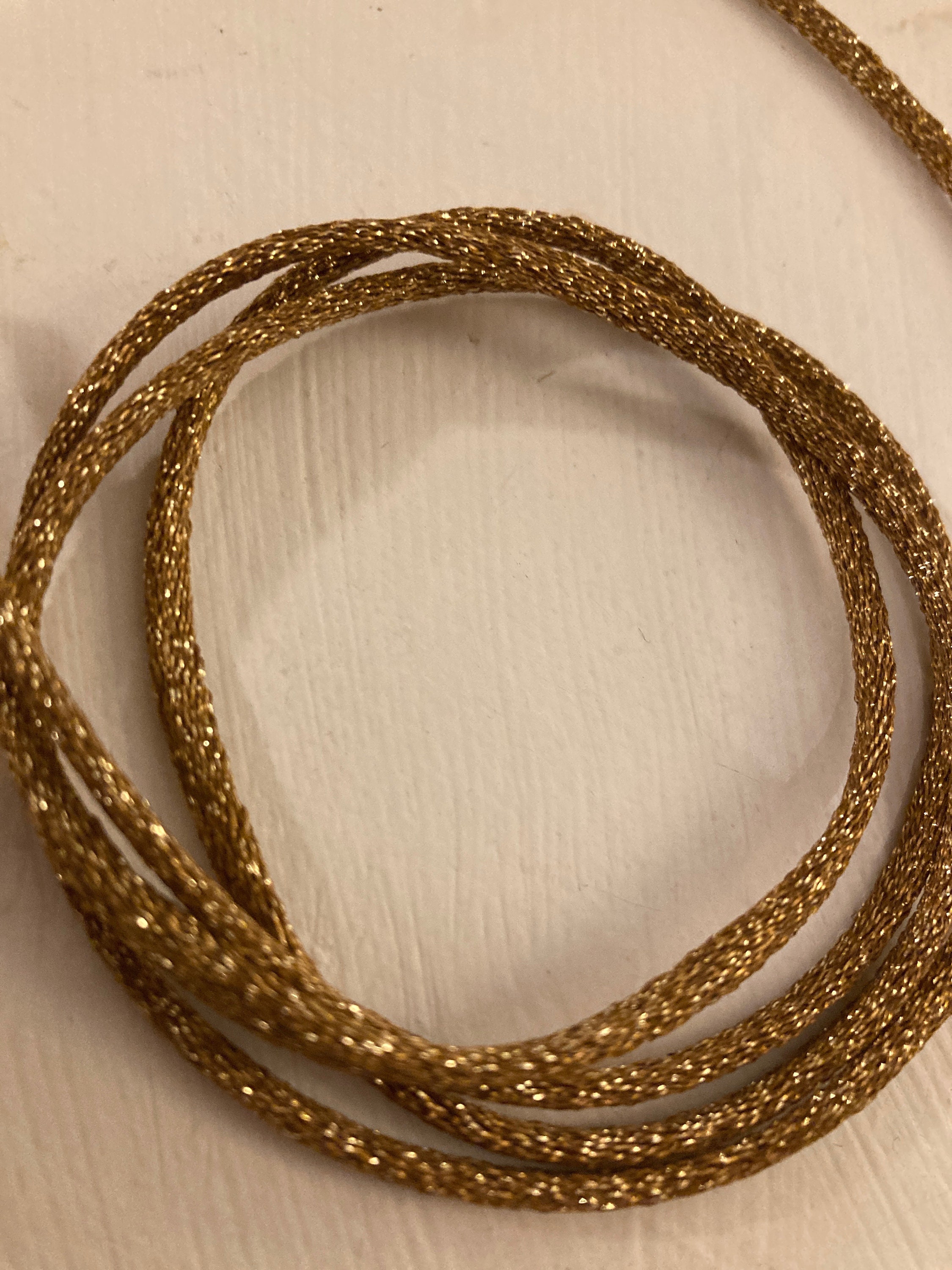 1 Meter Vintage Gold Cord Ribbon Braid - Etsy