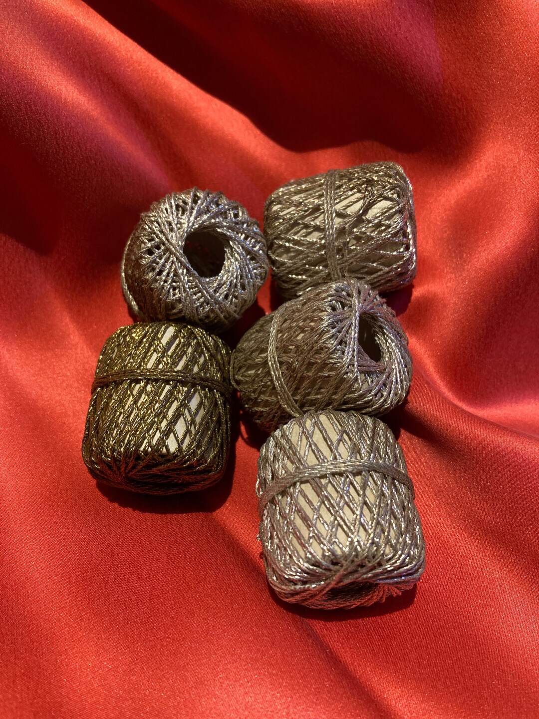 Vintage Gold or Silver Embroidery or Jewellery Thread Spool. Price per ...