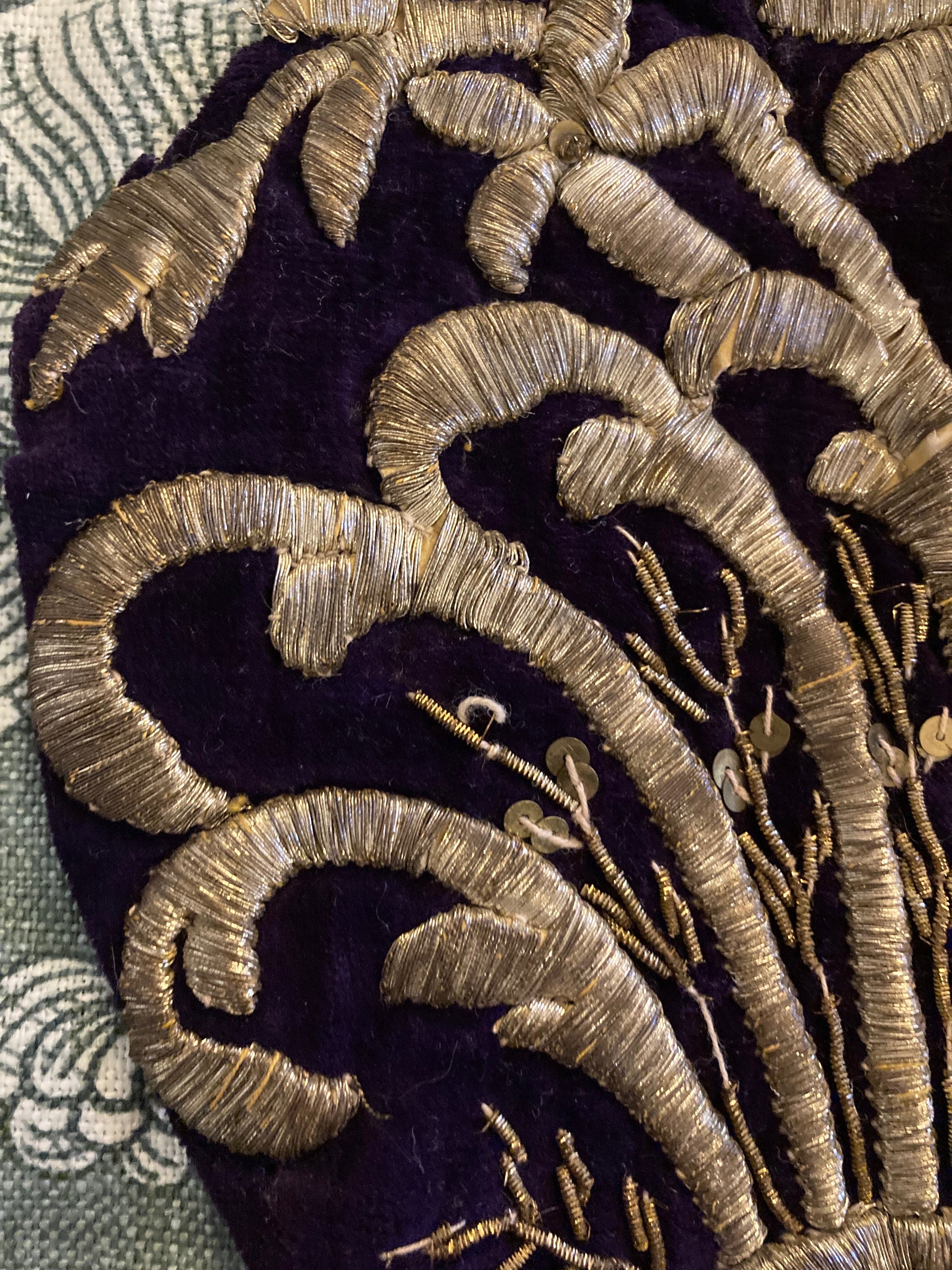 Large 19th Century Antique Gold Metal Thread Appliqué. - Etsy