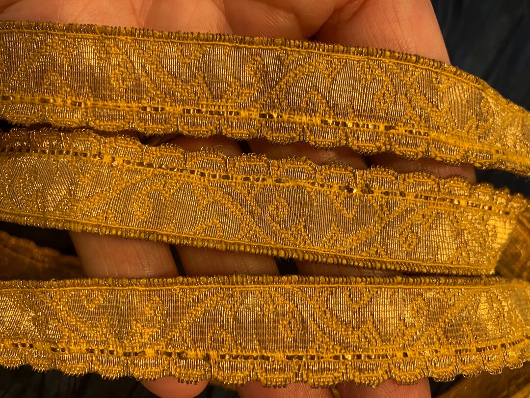 3 Meters of Antique Gold Ribbon Trim Braid - Etsy