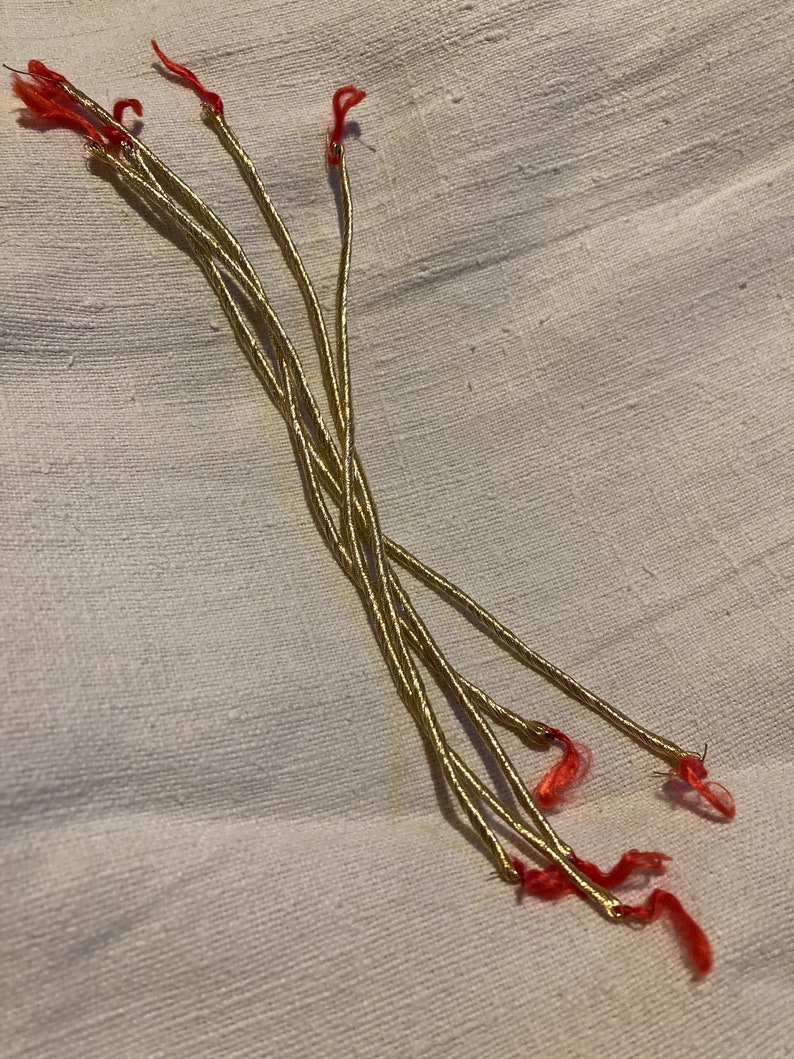 Antique Gold Metal and Silk Embroidery or Beading Thread. From ...
