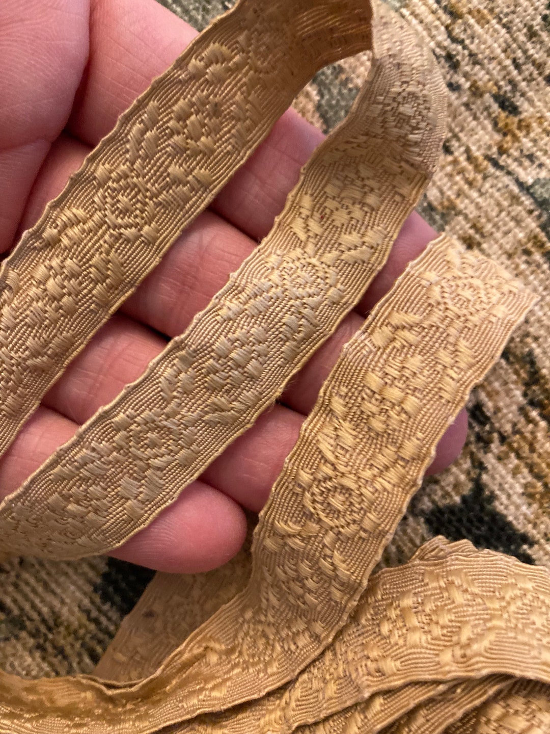 5.7 Meters of Antique Silk Embossed Trim - Etsy