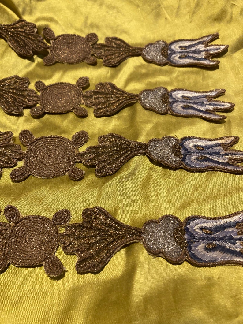 Beautiful Antique 1800s Regency/ Napoleonic Dress Front Appliqués Set ...