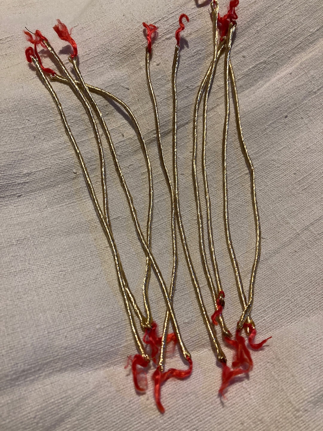 Antique Gold Metal and Silk Embroidery or Beading Thread. From ...