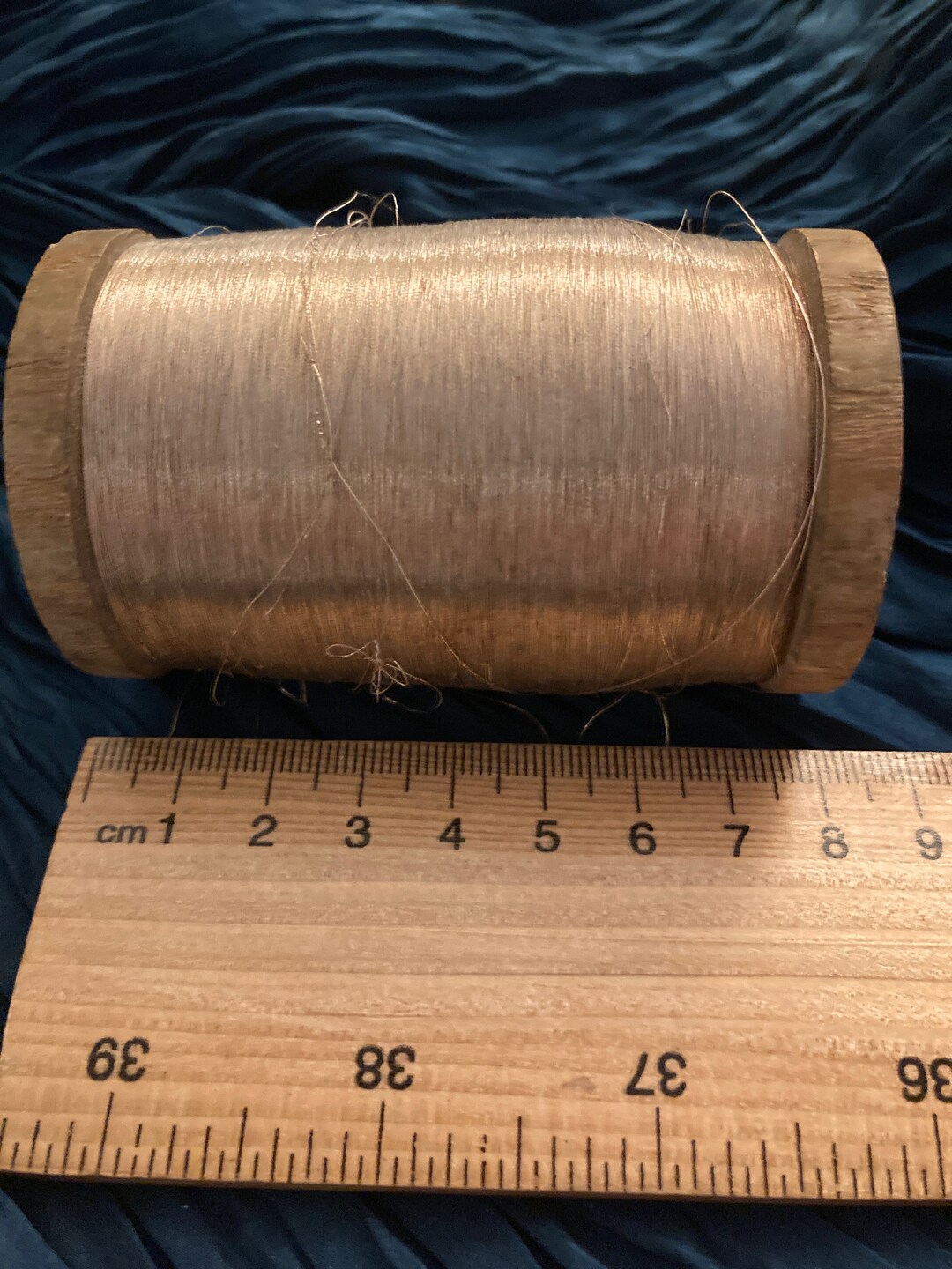 Huge Spool of Antique Silver Metal and Silk Thread. - Etsy