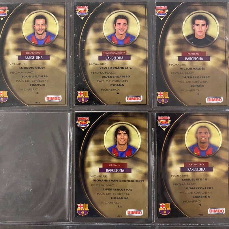 2005 FC Barcelona Team Uefa STARS Eto'o, Xavi, Giuly RARE - Etsy