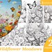 24 Wildflower Meadows Coloring Book - Adults Kids Coloring Pages ...