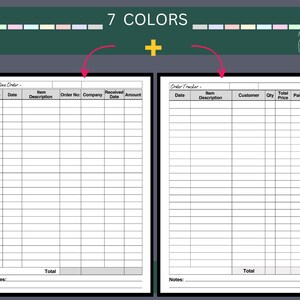 Online Order | Order Tracker | Printable Online Order Log | Printable ...