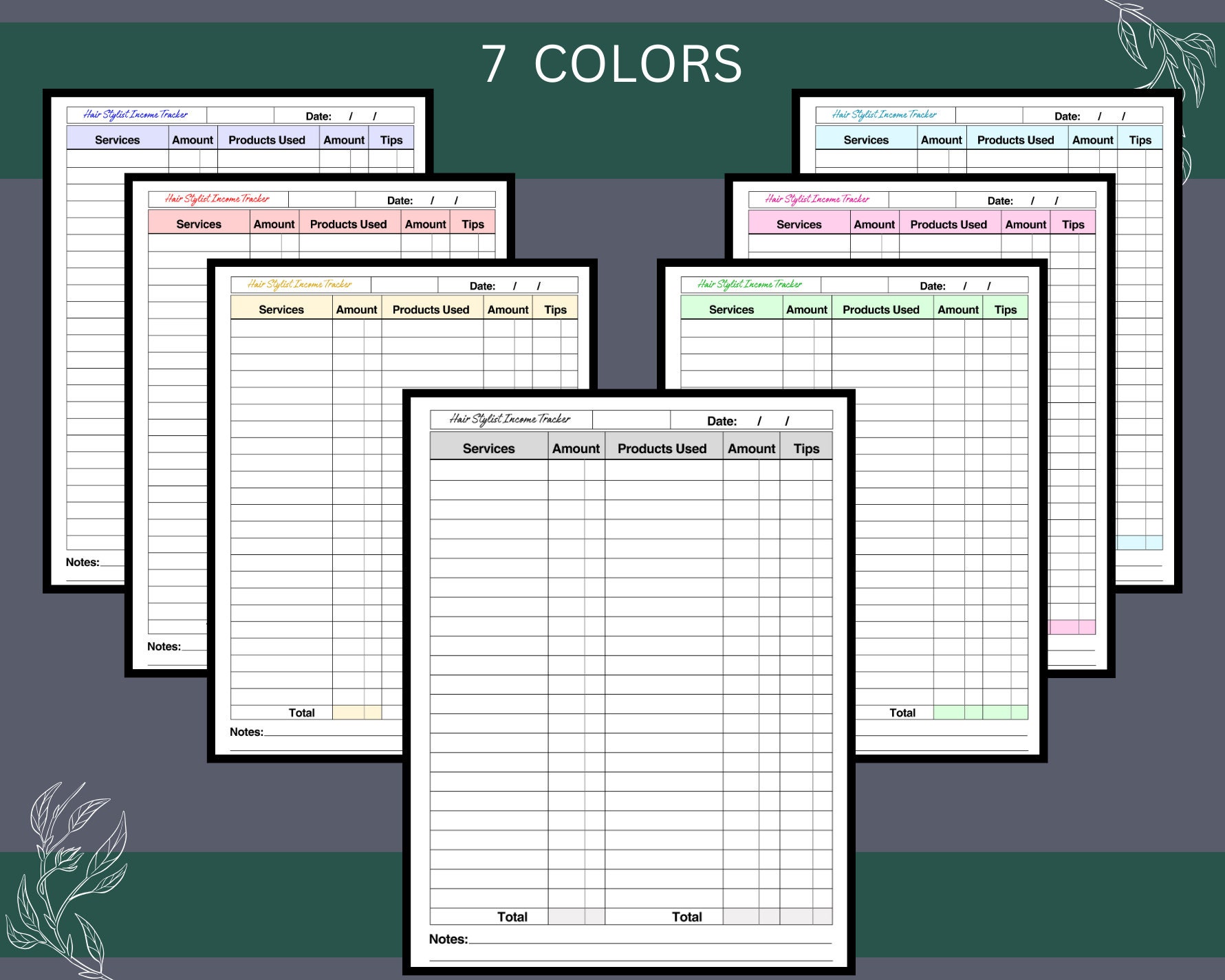 Hair Stylist Income Tracker | Income Tracker for Hair Stylist ...