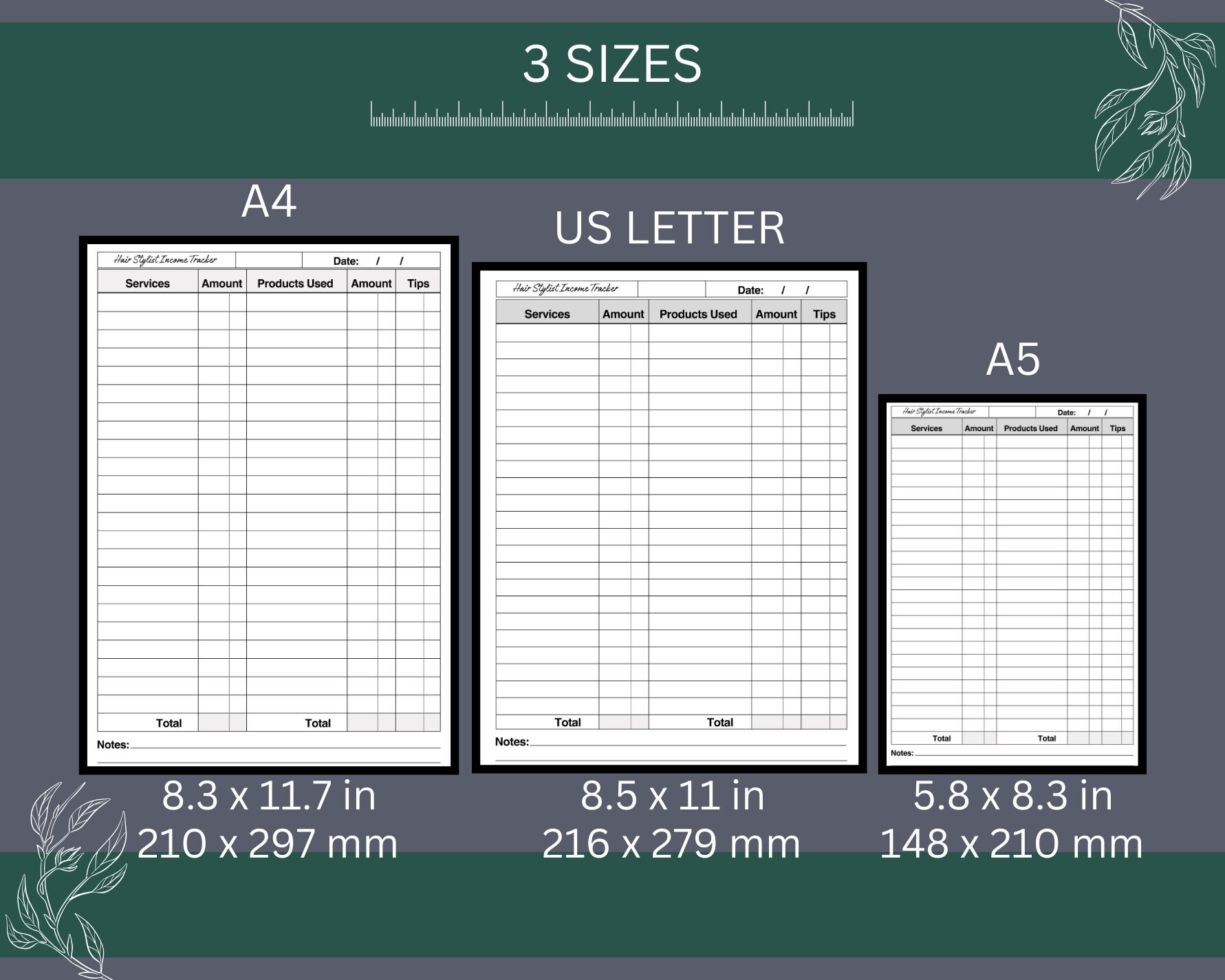 Hair Stylist Income Tracker | Income Tracker for Hair Stylist ...