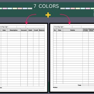 Accounting Ledger | Printable Accounting Ledger | Accounting Template ...