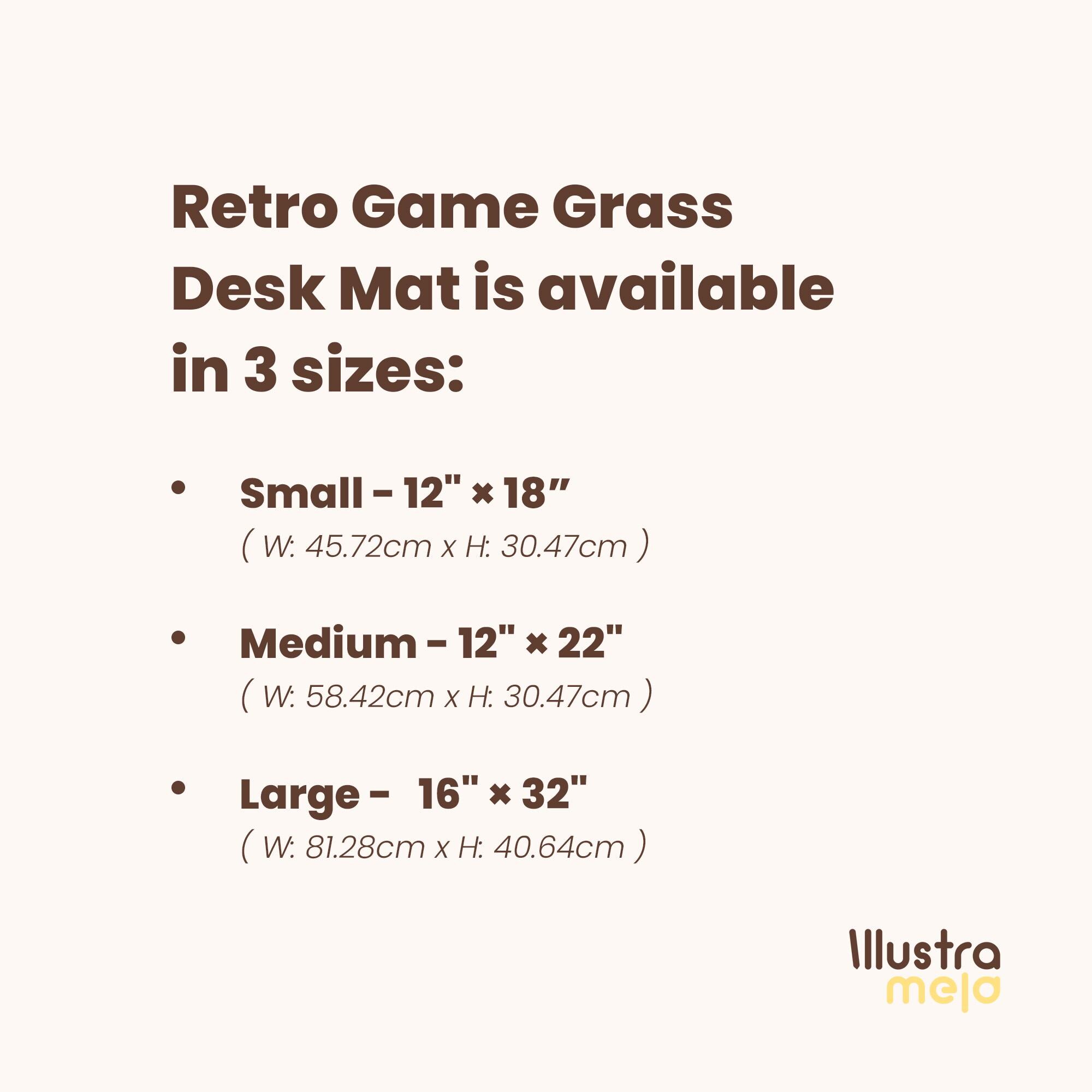 Retro Game Grass Desk Mat | Pixel Art Gaming Mouse Pad - Etsy
