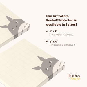 Totoro Fan-art Post-it® Note Pad | Cute Japanese Stationery Notes ...