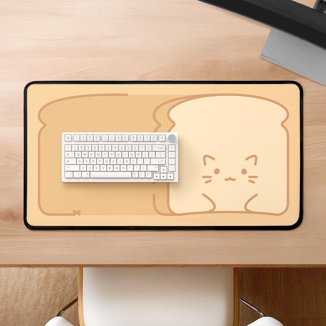 Cat Loaf Desk Mat | Cute Kitten Bread Design, Cat Lover Desk Mat ...