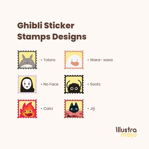 Studio Ghibli Character Vinyl Sticker Stamps | Hand-illustrated Fan Art ...