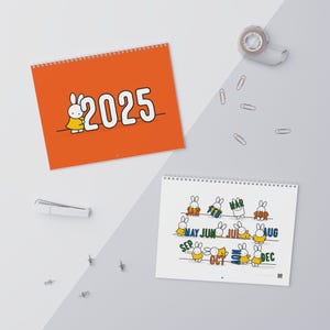 Cute Rabbit 2025 Wall Calendar | Miffy Inspired Fan Art, Minimalist ...