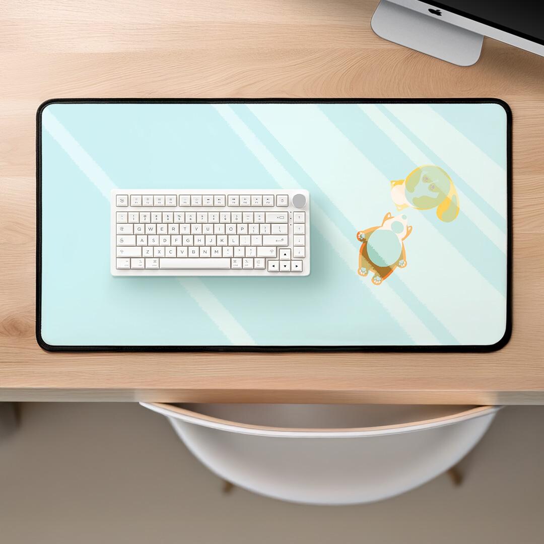 Cute Cat and Dog Desk Mat | Kawaii Desk Mat, Gaming Large XL Mouse Pad ...