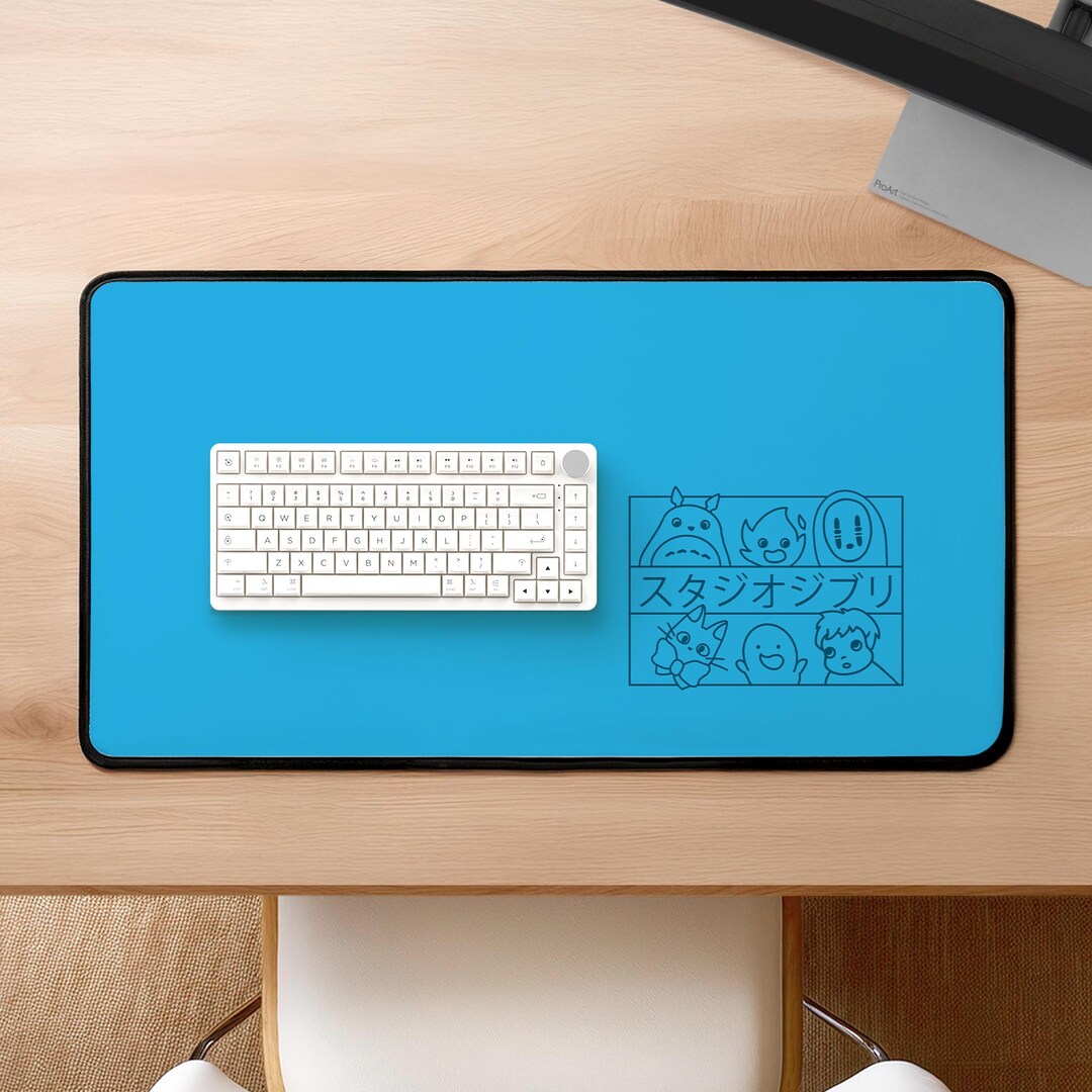 Minimalist Japanese Movie Characters Desk Mat | Custom Illustrated ...