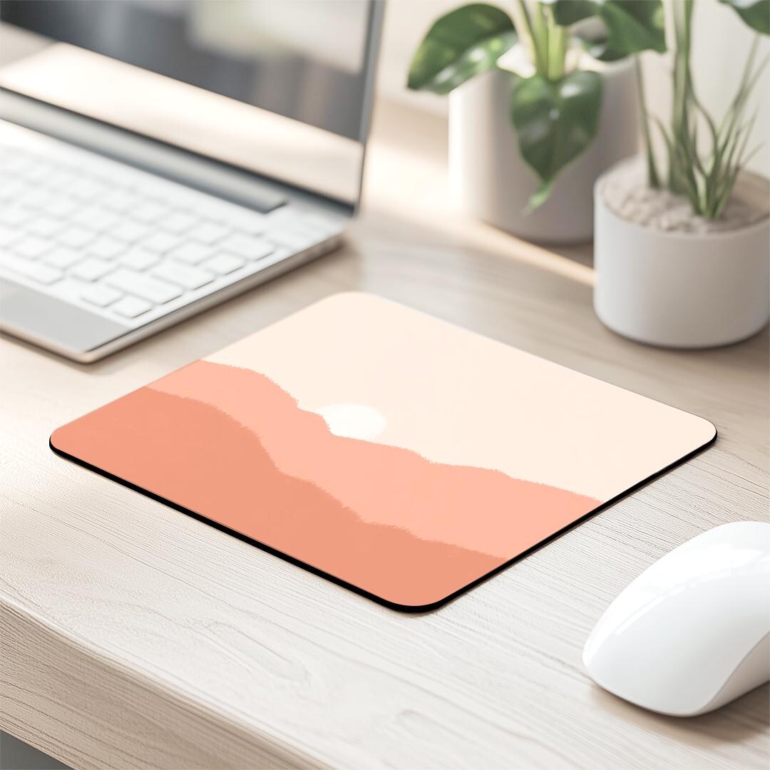 Aesthetic Mountain View Mouse Pad, Minimalist Desk Decor, Office ...