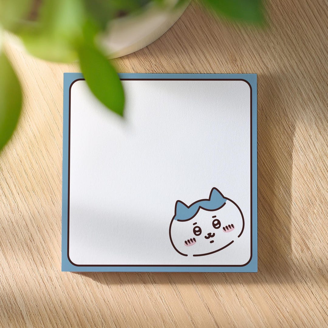 Chiikawa-inspired Sticky Pad | Cute Japanese Stationery Notes, Cute Cat ...