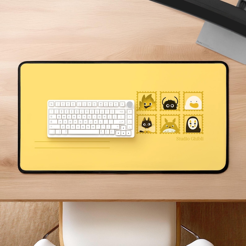 Japanese Characters Postcard Desk Mat | Custom Illustrated Desk Mat ...