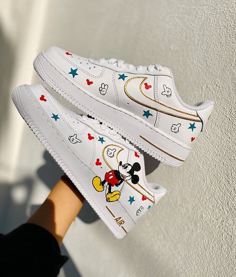 Collector's Edition Custom Mickey Themed Sneakers, Mickey Hand-painted ...