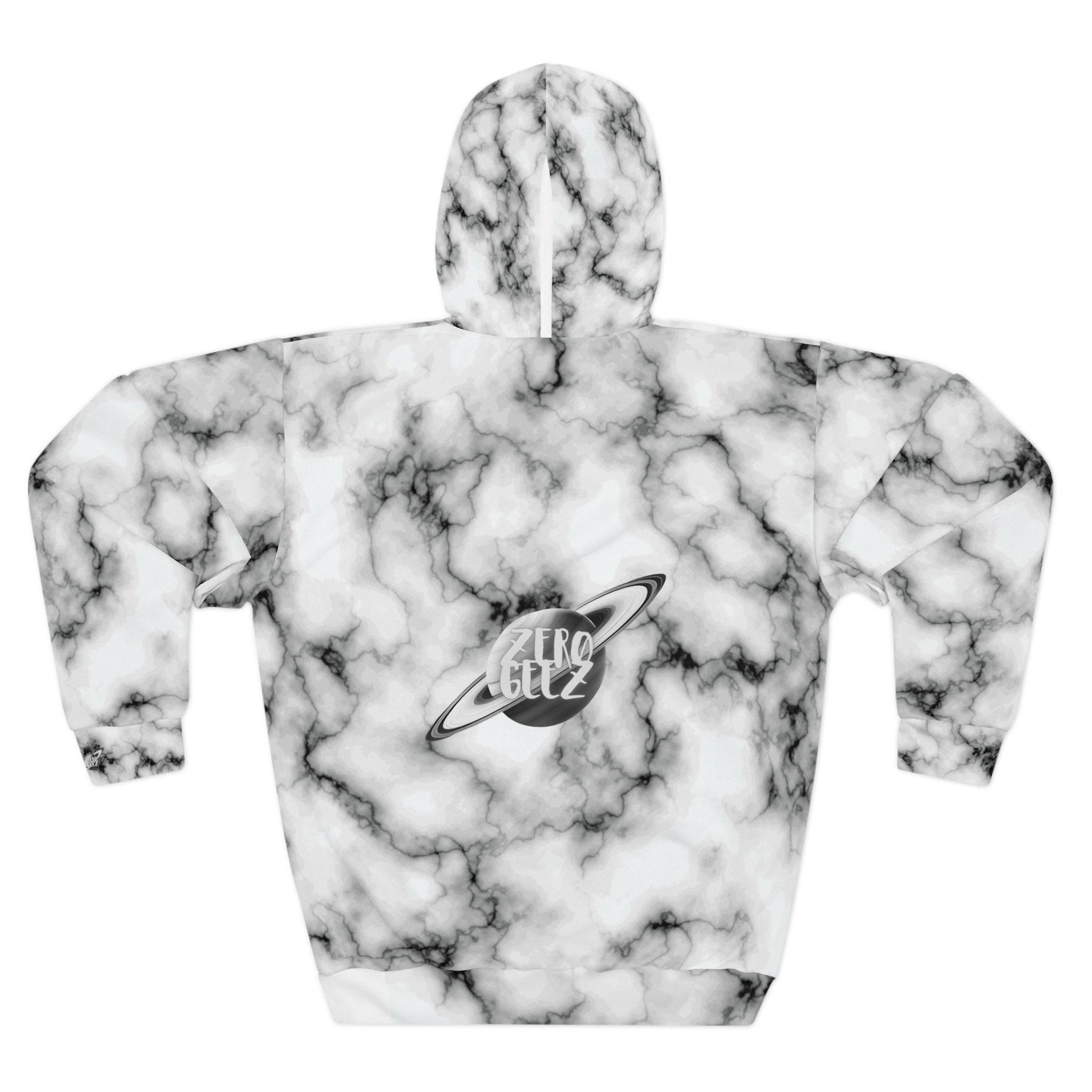 Unisex Pullover Hoodie With Zer0 Geez Logo AOP - Etsy