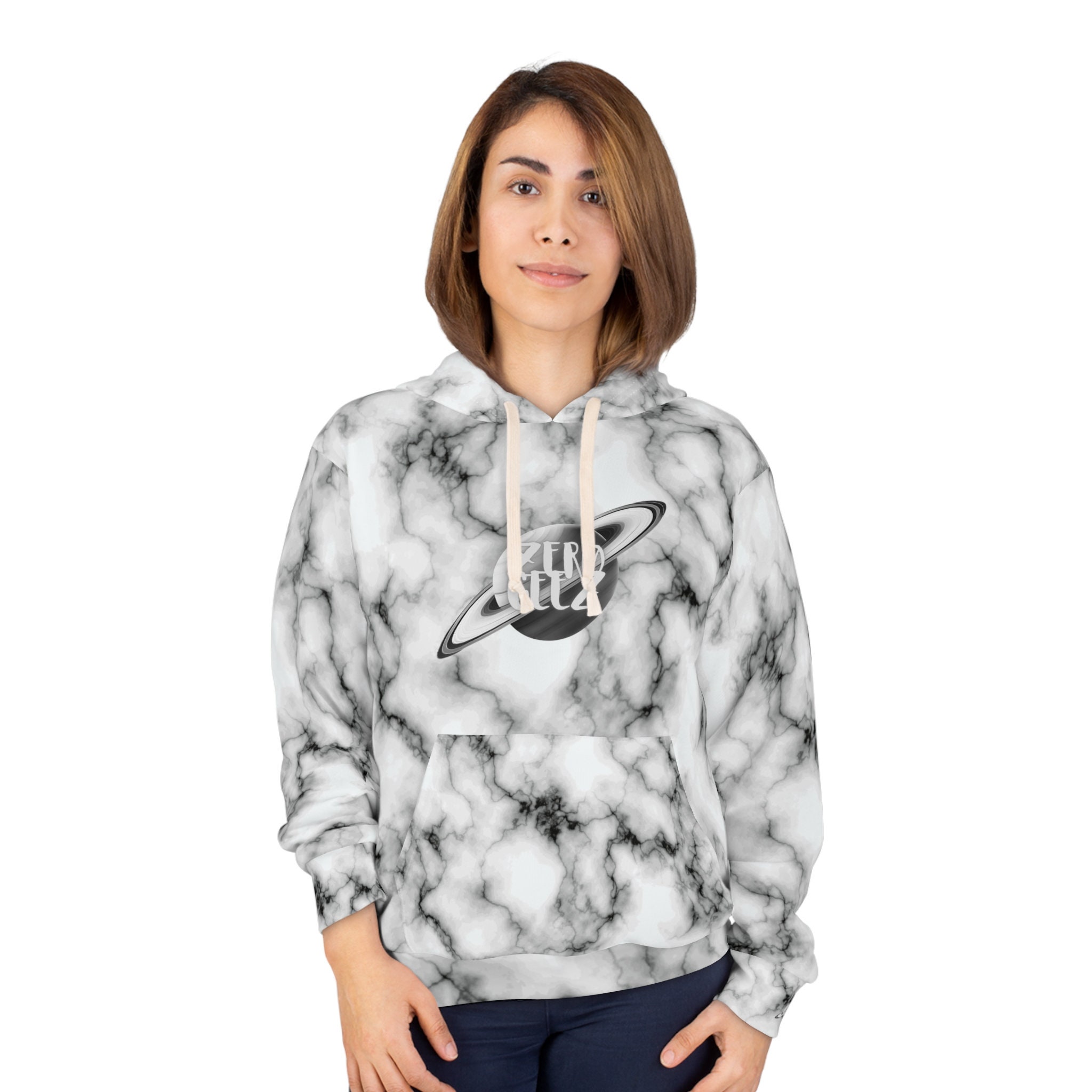 Unisex Pullover Hoodie With Zer0 Geez Logo AOP - Etsy