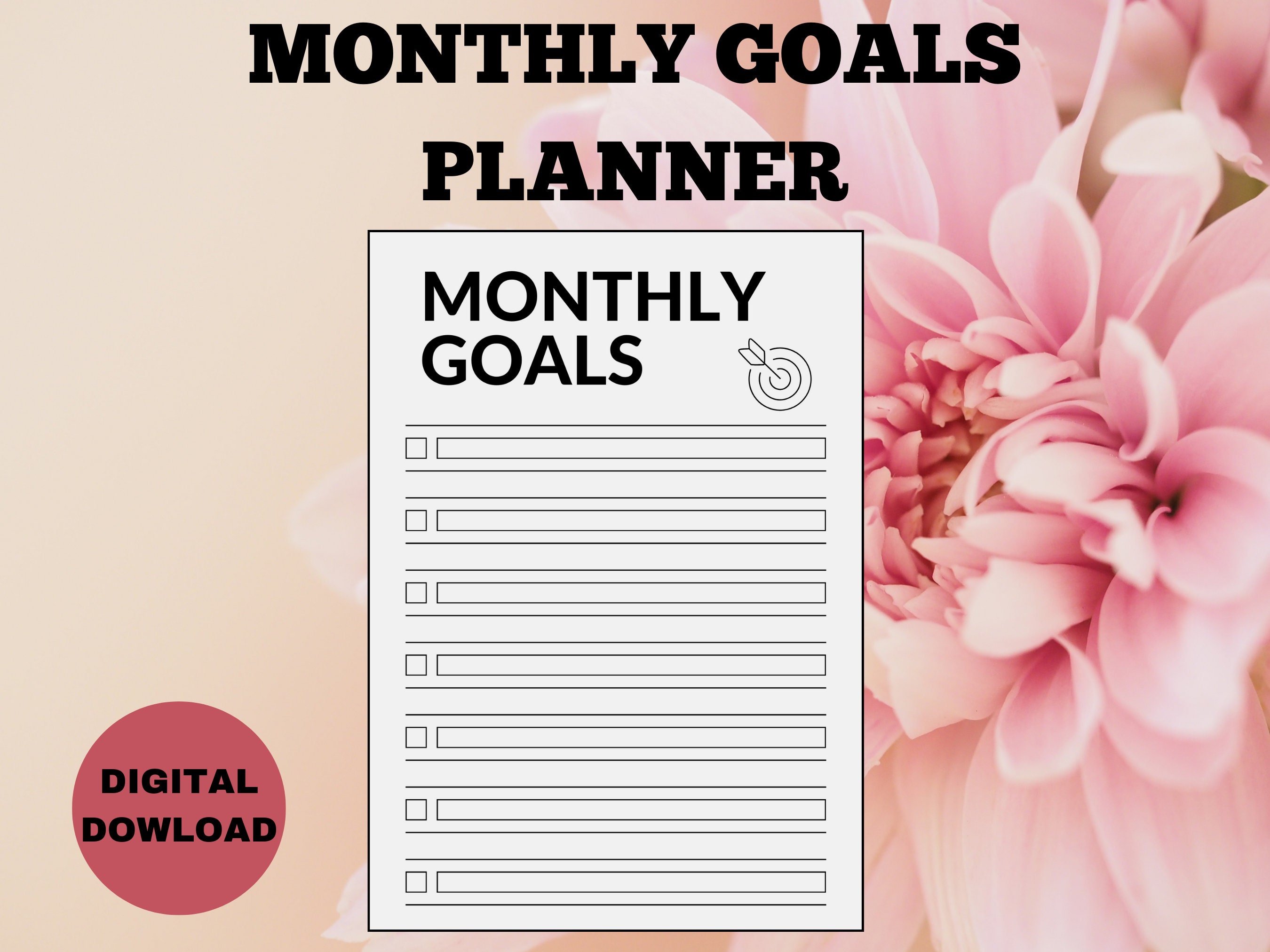 2024 Digital Printable Planner Monthly Goals, Daily To-do, Financial ...