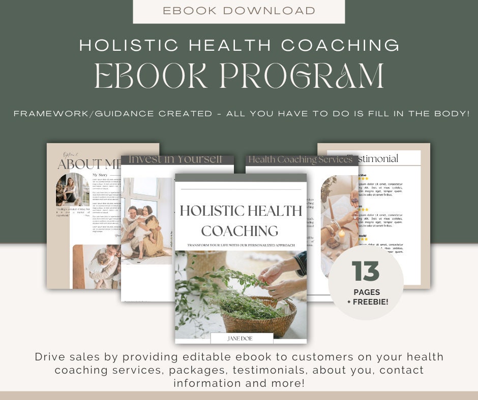 Eucalyptus Theme: Health Coach Ebook Program | Freebie Included ...