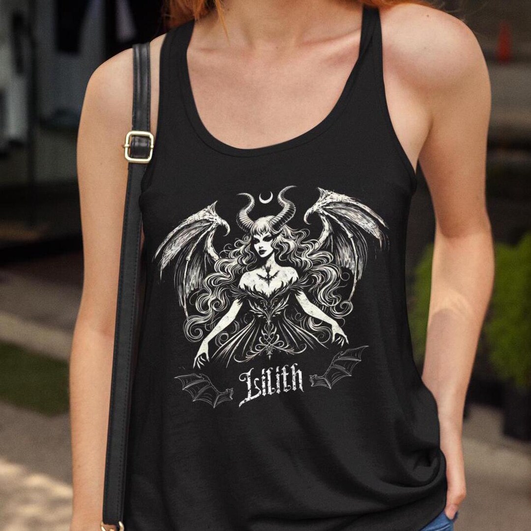 Lilith Pagan Goddess Tank Top, Occult Tank, Goth Tank Top, Witchy Shirt ...