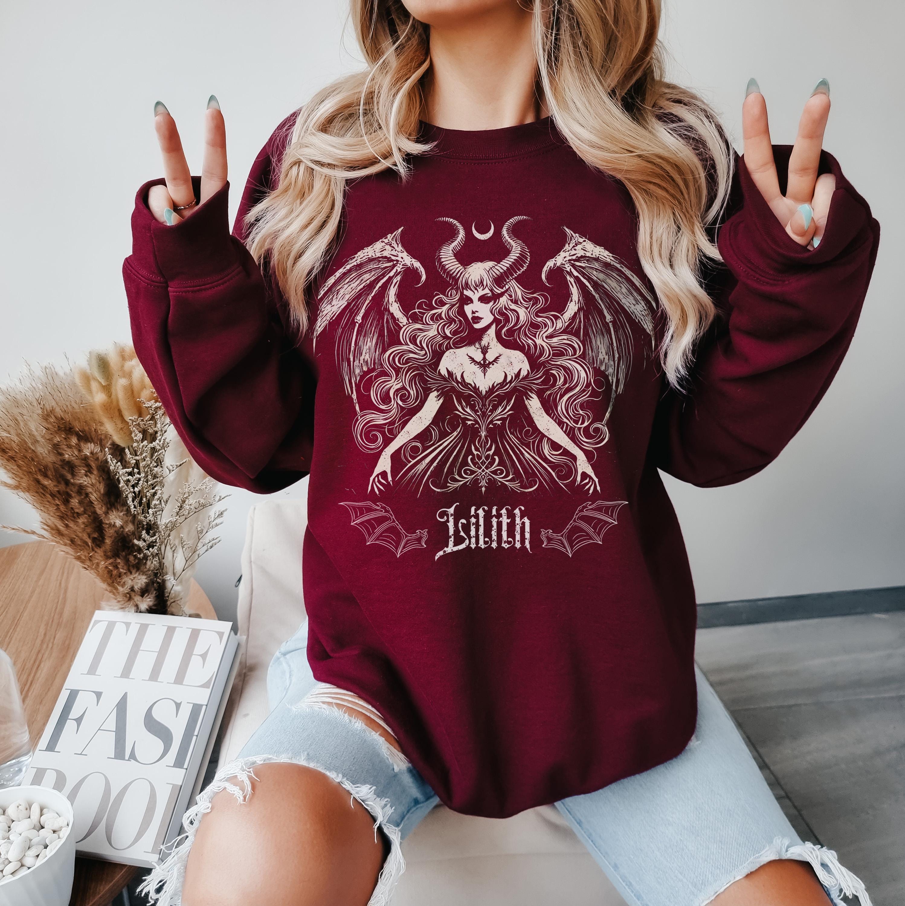 Lilith Pagan Goddess Sweatshirt, Satanic Jumper, Occult Sweater, Goth ...