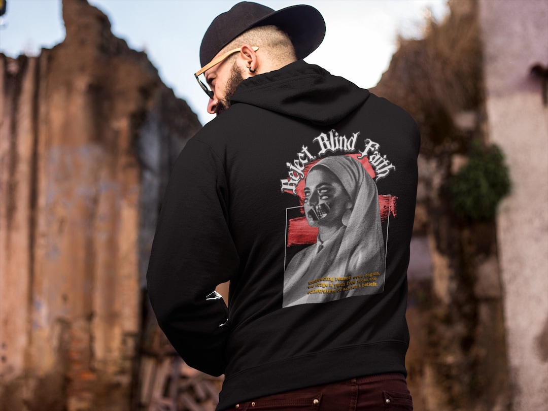 Gothic Atheist Hoodie: Anti-religion Vibes for Pagan & Agnostic Souls ...