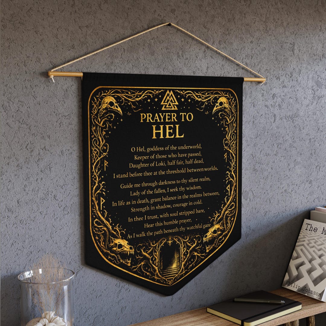 Prayer to Hel Wall Decor: Norse Underworld Goddess Decor | Pagan Altar ...
