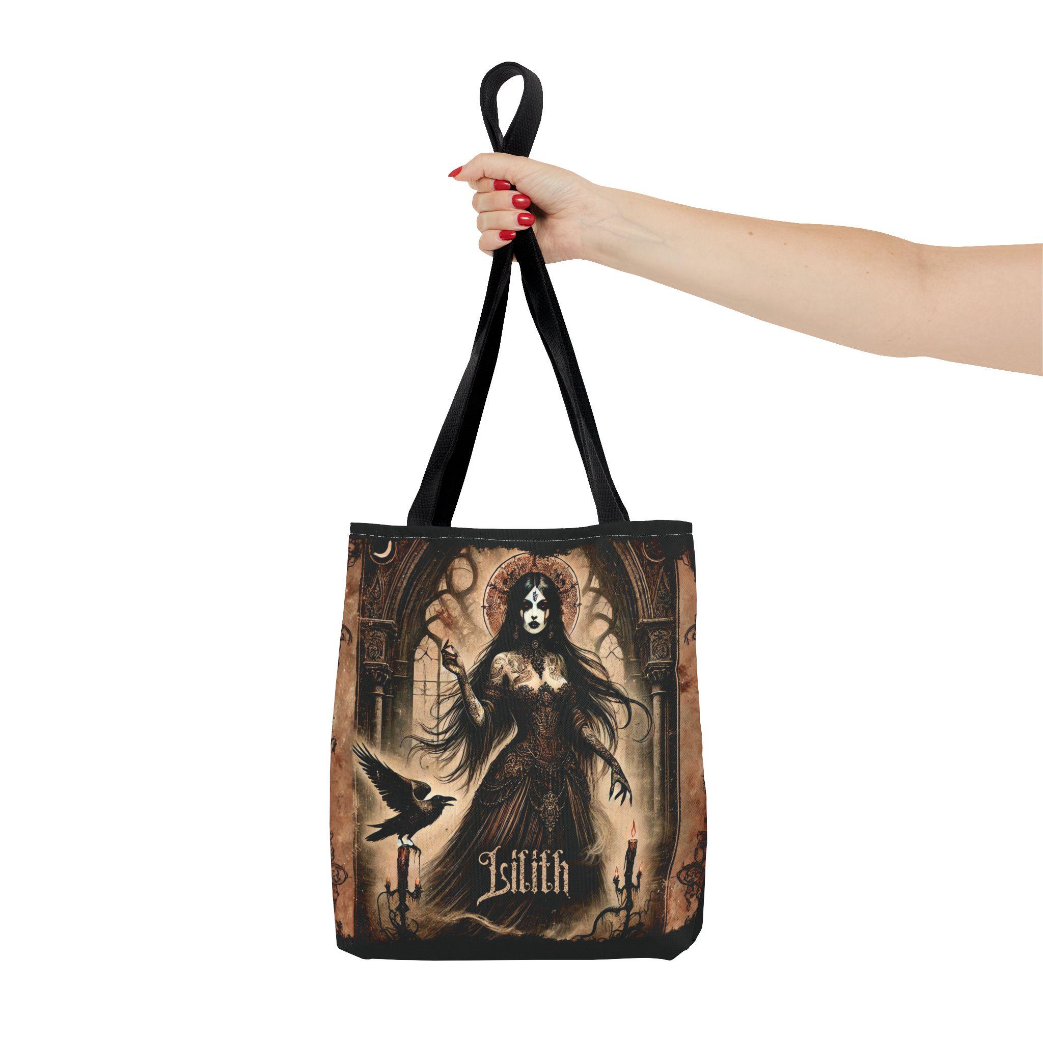 Lilith Pagan Goddess Tote Bag for Gothic Women, Satanic Occult Wicca ...