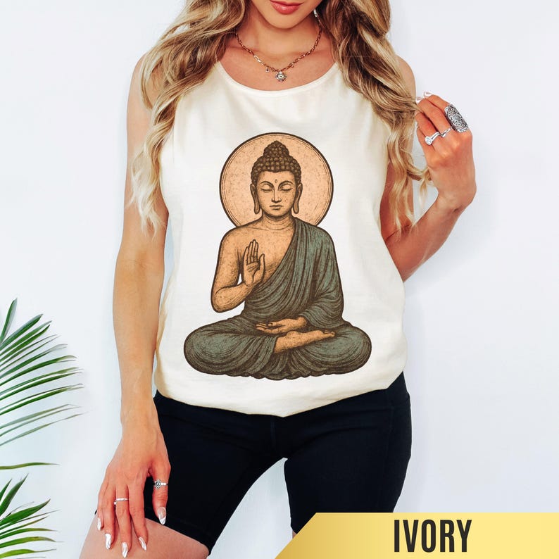 Buddha Tank Top: Spiritual Zen Unisex Shirt | Meditation Comfort Colors ...