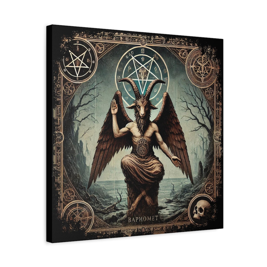 Baphomet Wall Art, Satanic Home Decor, Occult Wall Art, Goth Decor ...