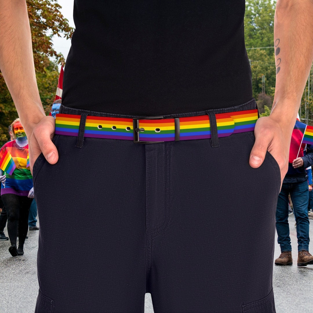 Gay Pride Flag Belt, Lgbt Belt, Rainbow Belt, Lgbt Pride, Lgbt ...