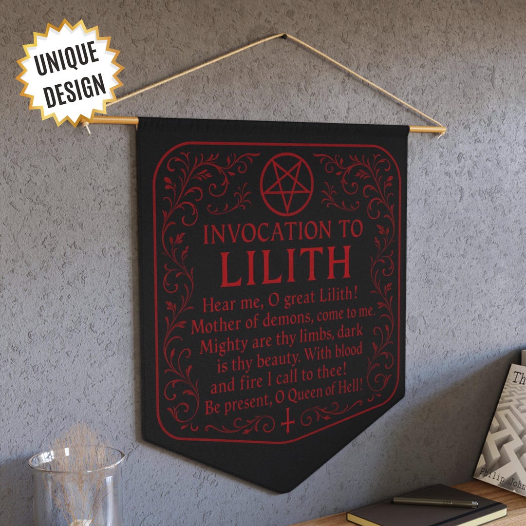 Invocation to Lilith Wall Decor Witchy Altar Wall Hanging Gift Dark ...
