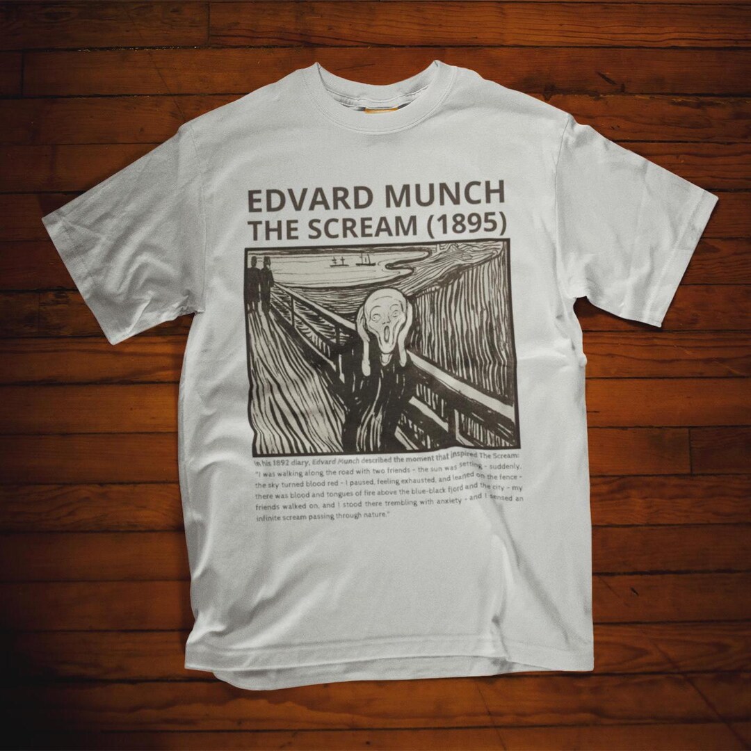 The Scream by Edvard Munch T-shirt Art Lovers Gift Shirt Famous ...