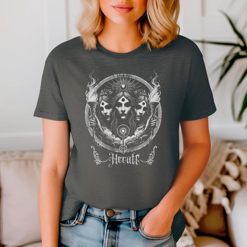 Hecate Greek Mythology Goddess T-shirt, Witch Gift Tee, Pagan Graphic ...