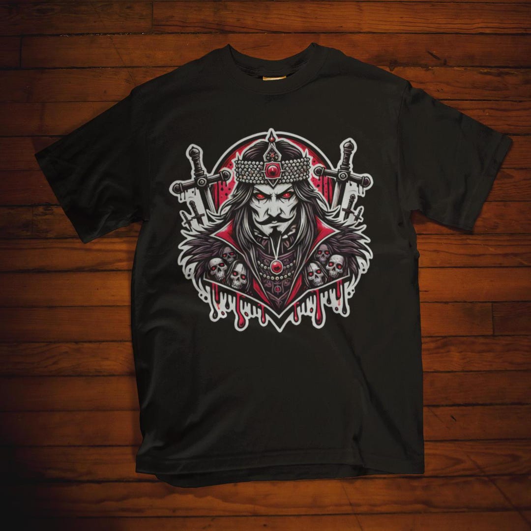 Vlad the Impaler Shirt Cartoon-style T-shirt Gothic Apparel Funny Gift ...