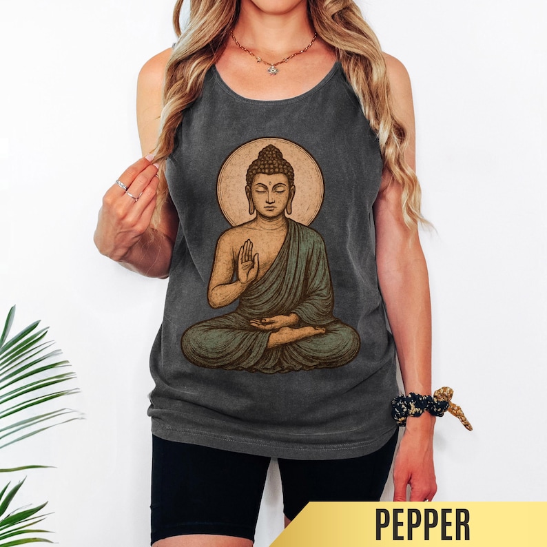 Buddha Tank Top: Spiritual Zen Unisex Shirt | Meditation Comfort Colors ...