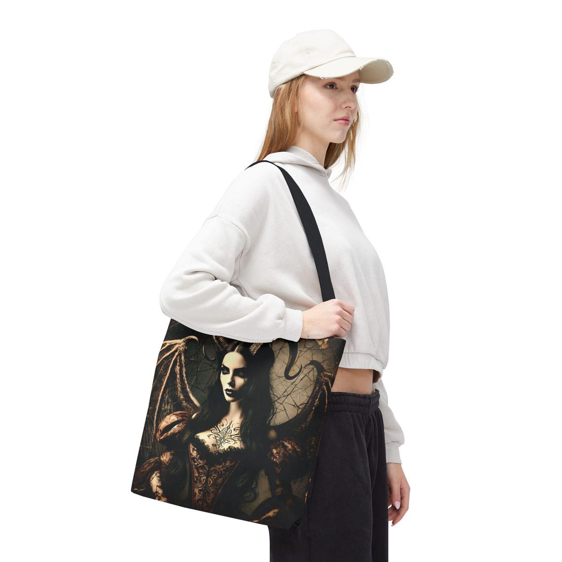 Lilith Pagan Goddess Tote Bag for Gothic Women, Satanic Occult Wicca ...