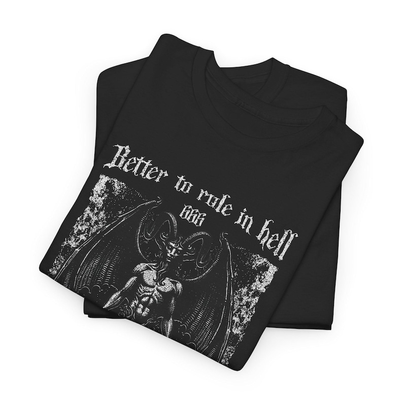 Baphomet Gothic Shirt, John Milton Quote Tee, Occult Symbol Shirt ...