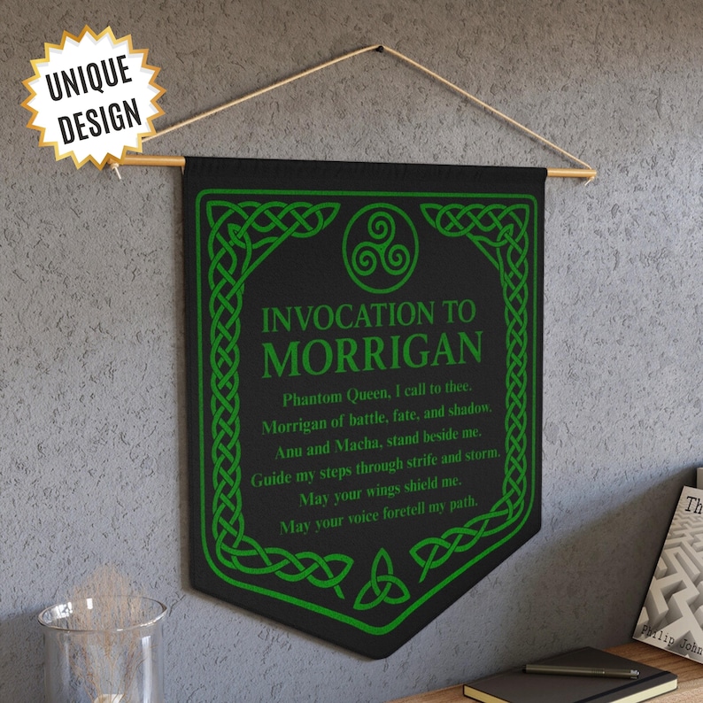 Invocation to Morrigan Wall Decor, Celtic Goddess Decor, Phantom Queen ...