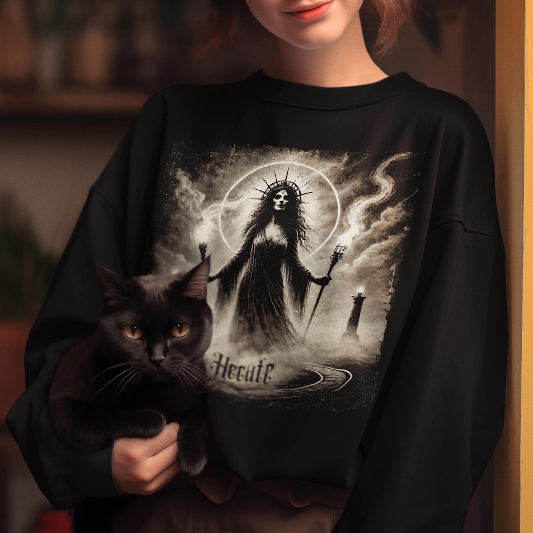 Hekate Greek Mythology Goddess Sweatshirt, Witch Gift Jumper, Pagan ...