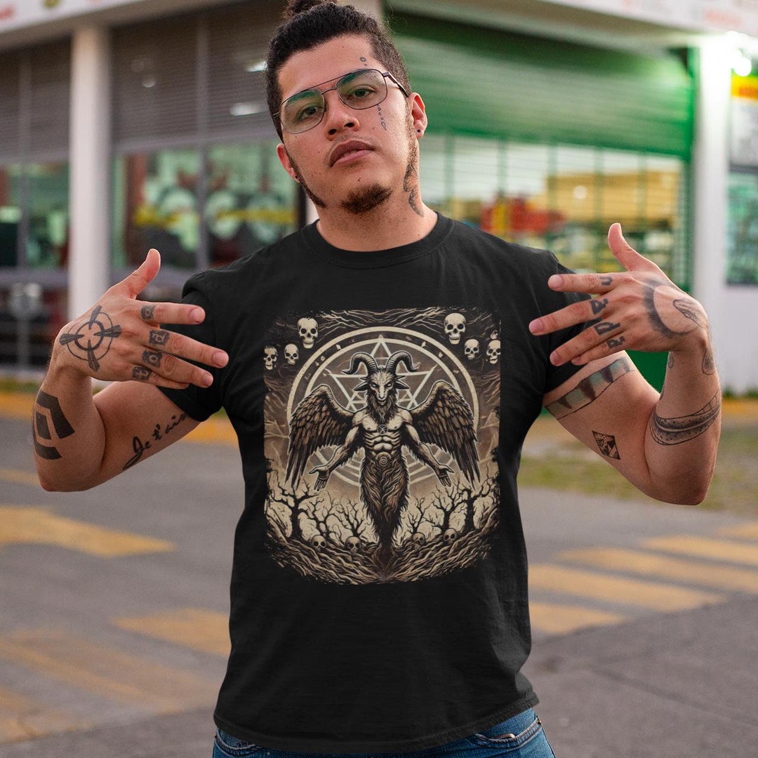 Baphomet Shirt, Satanic Shirt, Gift for Gothic, Occult Shirt, Satan ...