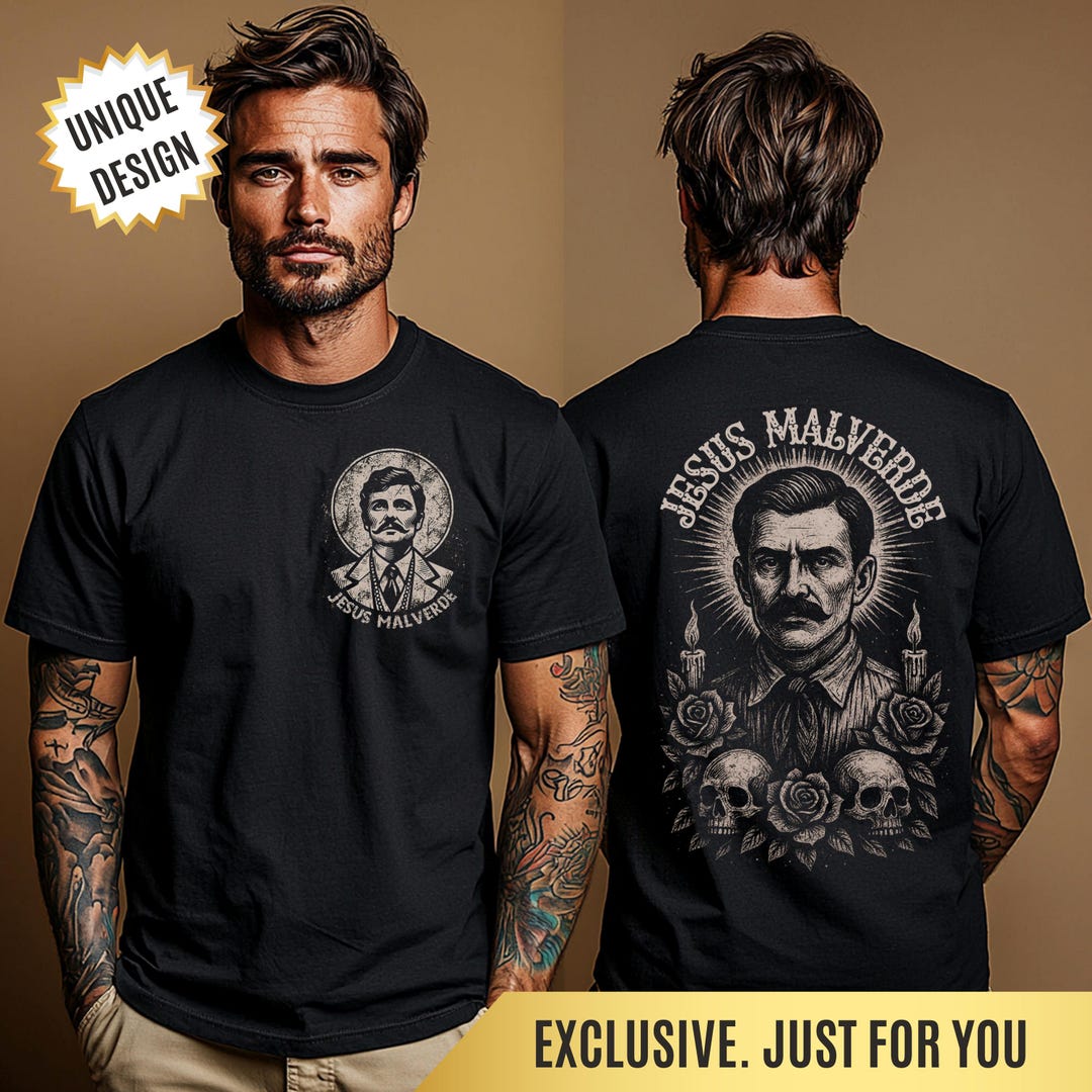 Jesús Malverde T-shirt Chicano Streetwear Gift Santo De Los Narcos Tee ...