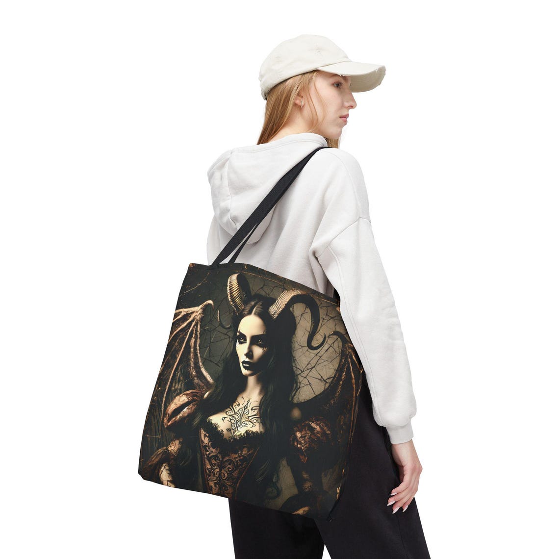 Lilith Pagan Goddess Tote Bag for Gothic Women, Satanic Occult Wicca ...